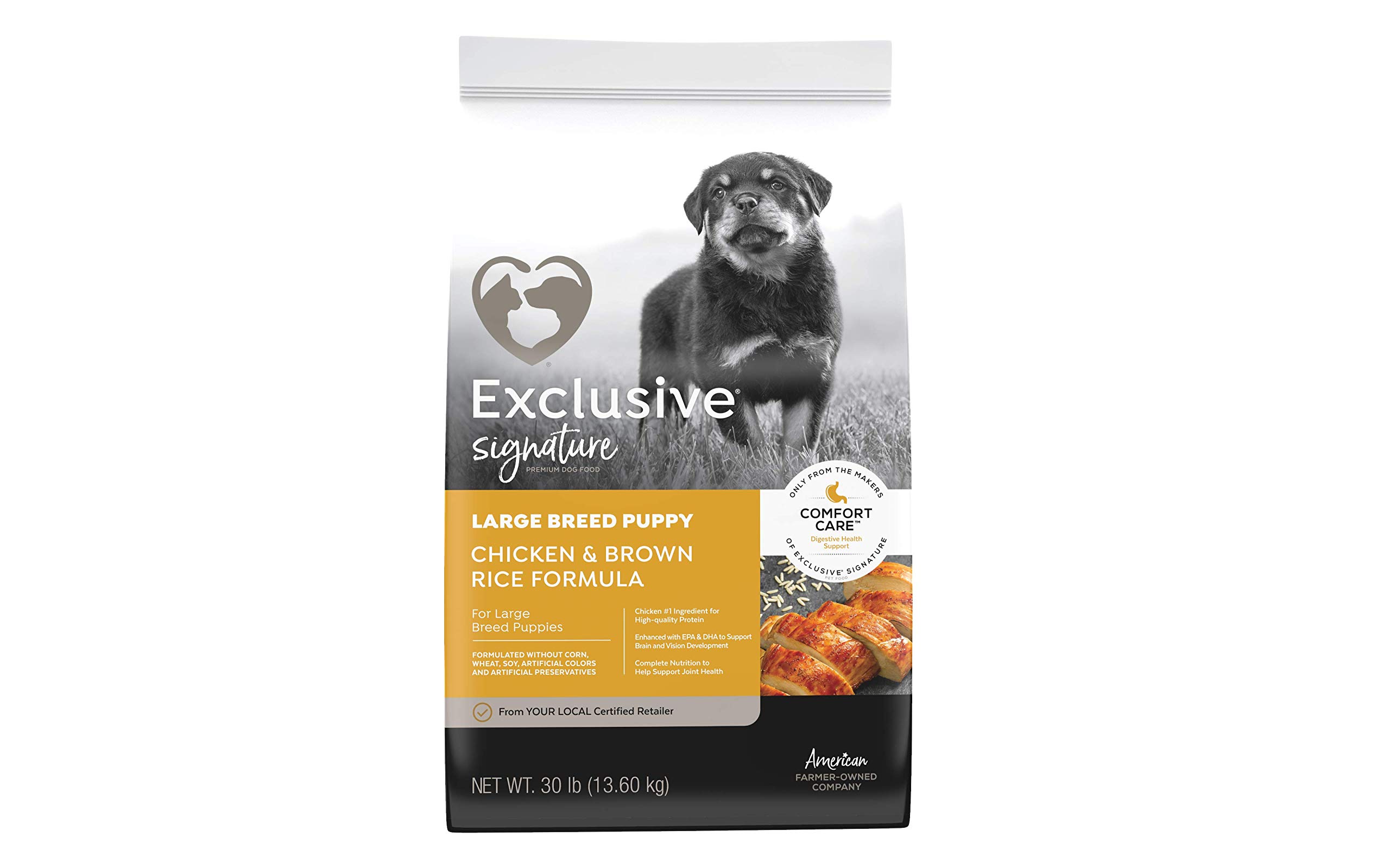 Exclusive | Signature Large Breed Puppy Chicken & Brown Rice Comfort Care | Dog (Puppy) Food | (30 Pound (30 lb.) Pound)