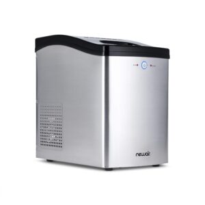 newair nugget ice maker, sonic speed countertop crunchy ice pellet machine 40 lbs. of ice a day in stainless steel, self cleaning function and bpa-free parts - nim040ss00