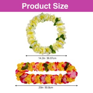 GoodUping 6 Count Thickened Hawaiian Leis, Perfect Luau Party Supplies for Summer Beach Vacations, Essential Party Decorations for Birthday, Graduation, and Wedding Celebrations