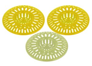 bath drain stopper 3 inches - pack of 3 - bathroom hair cover trap - shower basket strainer - tub catcher sink cathcer