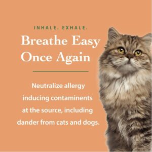 The Ecology Works- Plant-Based Dog & Cat Allergy Spray, Dander Remover & Dust Mite Waste Reducer for Relief from Allergies - Cleans Home, Bedding & Furniture Naturally, Fragrance-Free