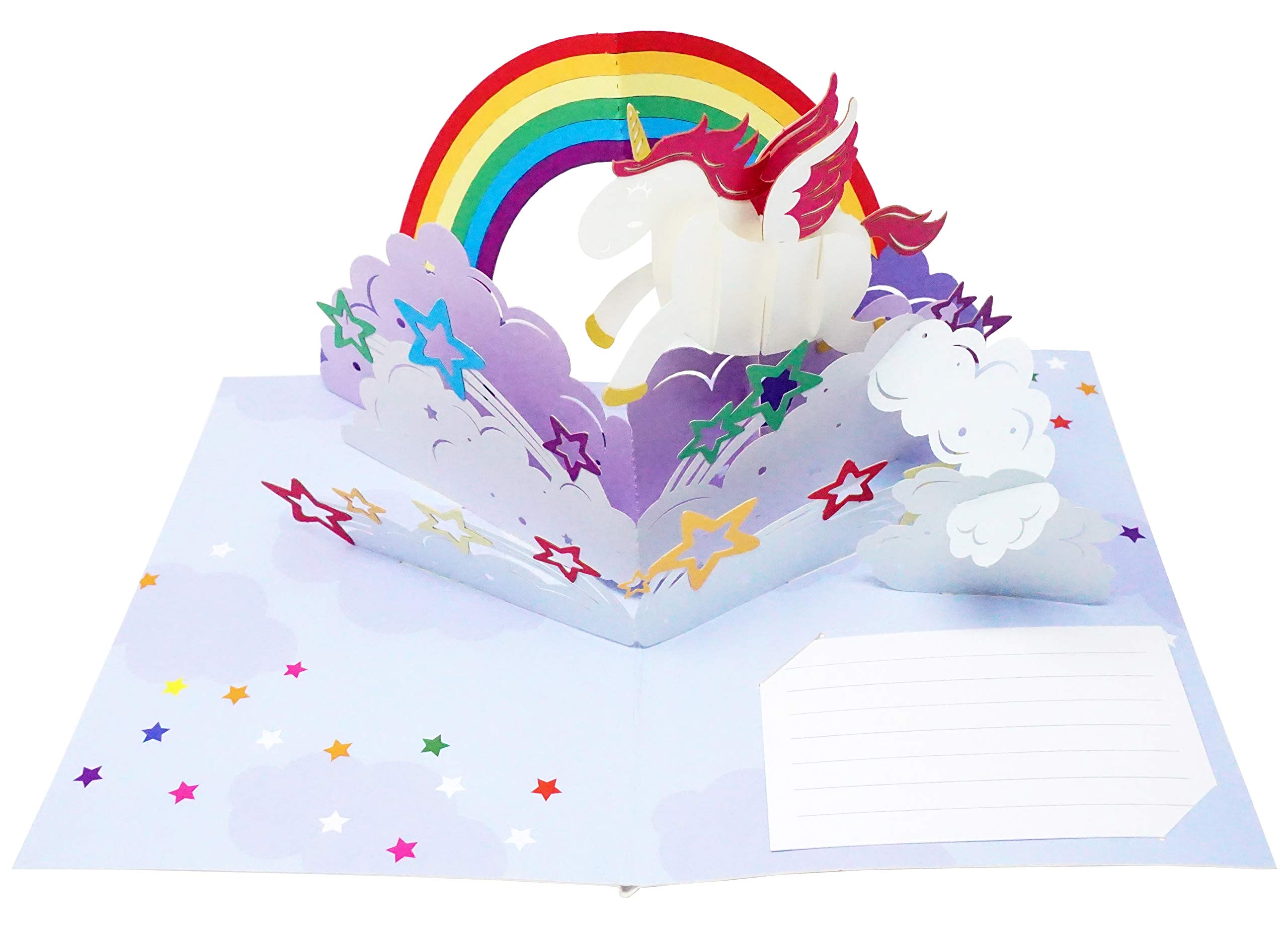 Be A Unicorn - 3D Pop Up Greeting Card For All Occasions - Love, Birthday, Christmas, Goodluck, Congrats, Get Well - Message Note for Personalized - Amazing, Happy Gift - Thick Envelope, Fold Flat