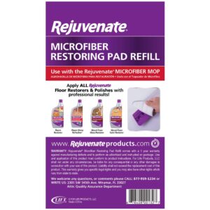 Rejuvenate Microfiber Restorer Pad, 1 Count, Lint-Free Reusable Pad Works With All Rejuvenate Floor Restorers And Polishes For Professional Results