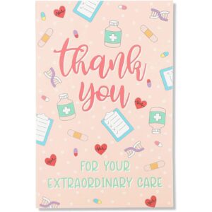 Nurse Appreciation Thank You Cards with Envelopes, 6 Designs (4 x 6 In, 24 Pack)