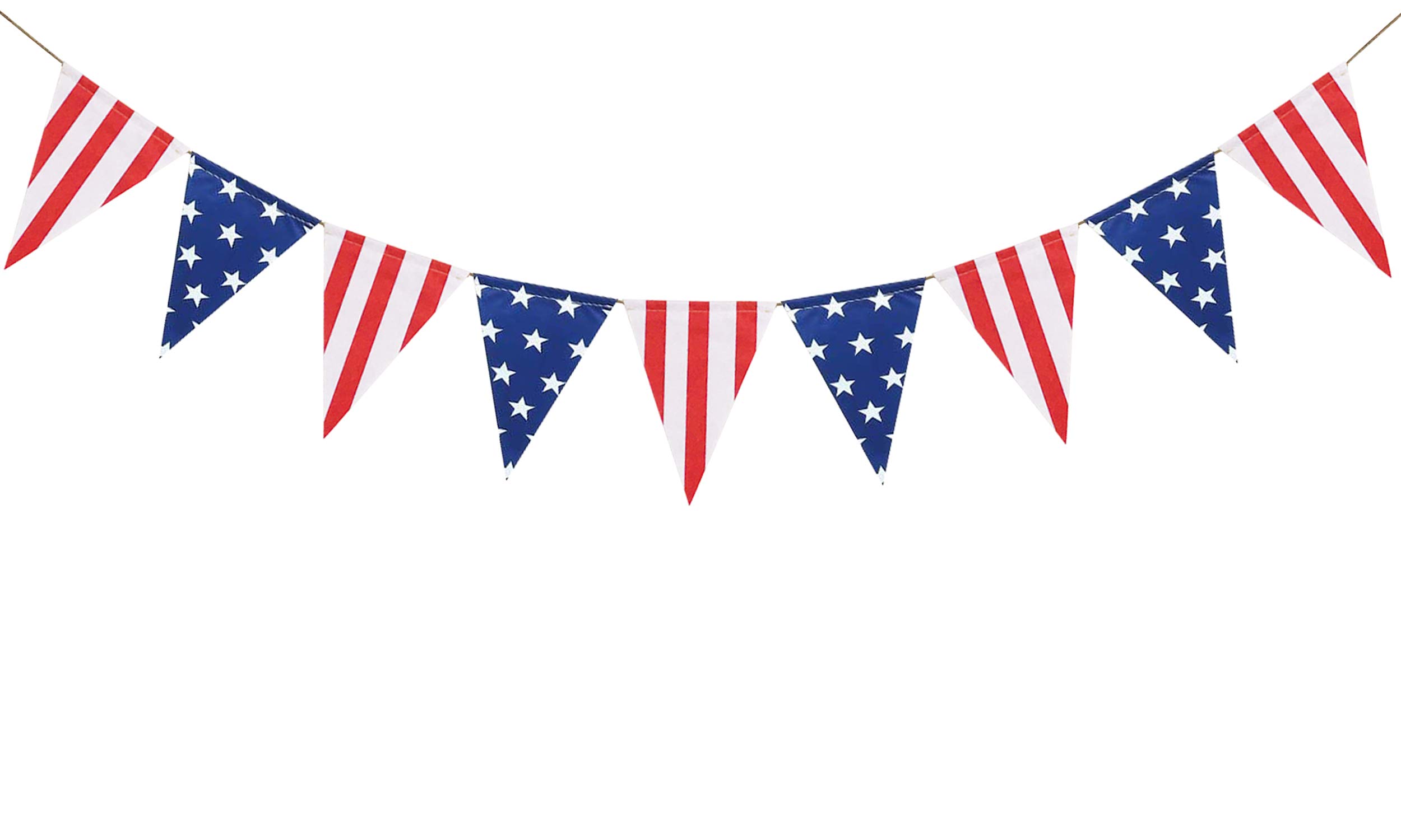 FAKTEEN American Stars and Stripes Flag Bunting Garland USA Triangle Banner Patriotic Party Decoration for Fourth of July Independence Memorial Day Party Supplies