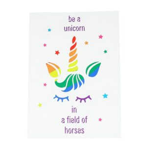 Be A Unicorn - 3D Pop Up Greeting Card For All Occasions - Love, Birthday, Christmas, Goodluck, Congrats, Get Well - Message Note for Personalized - Amazing, Happy Gift - Thick Envelope, Fold Flat