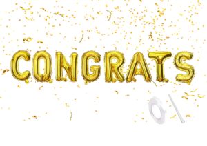 congrats balloons congratulations balloons banner rose gold 16 inch letter balloons foil mylar balloons set for graduation party decorations supplies,congratulations graduate balloons,retirement,