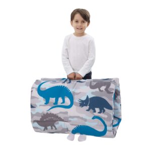 Everything Kids Navy, Grey & Royal Blue Dino Deluxe Easy Fold Nap Mat, Navy, Royal, Grey, Camo