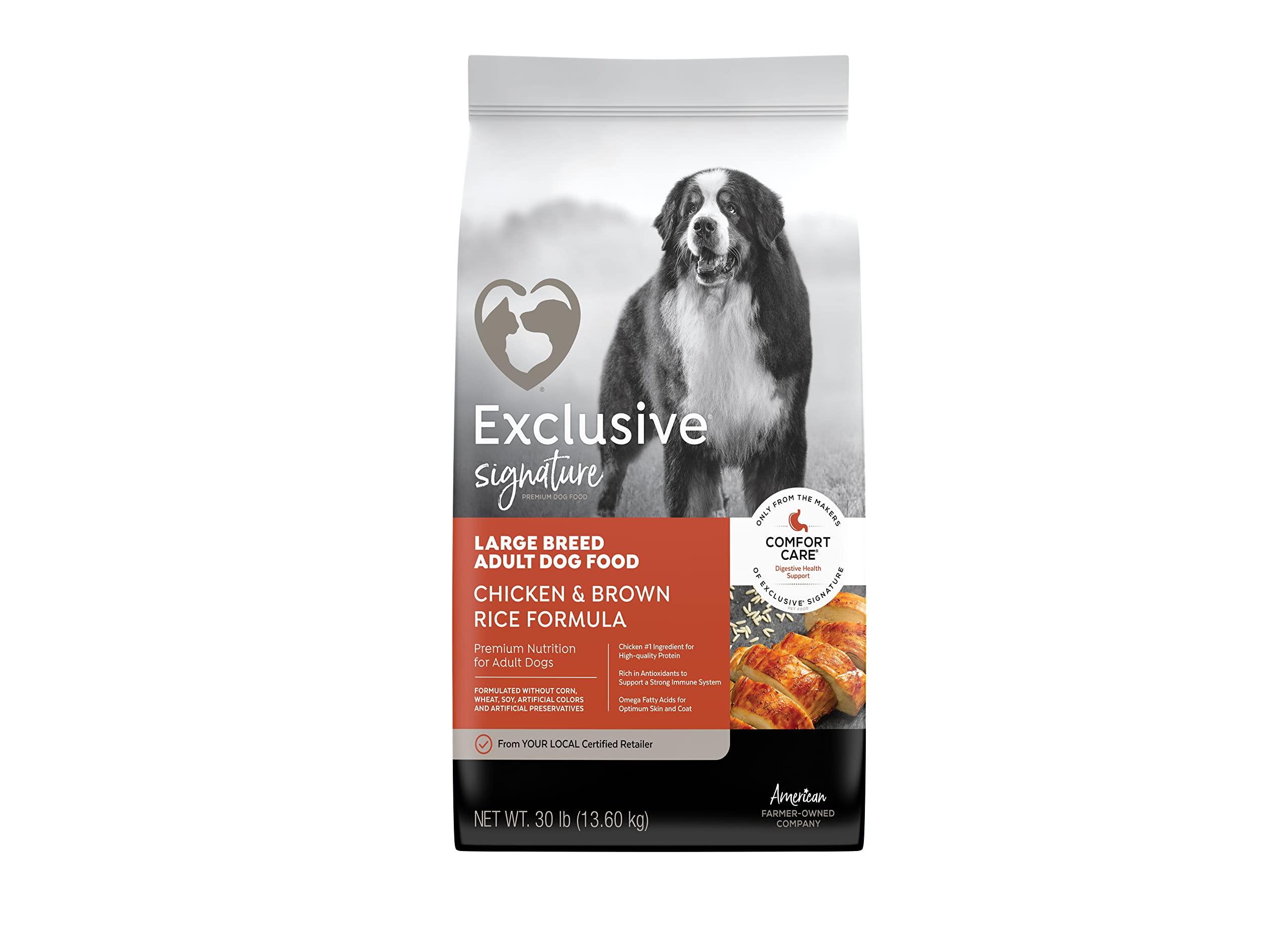 Exclusive | Signature Large Breed Chicken & Brown Rice Comfort Care | Adult Dog Food | (30 Pound (30 lb.) Bag)