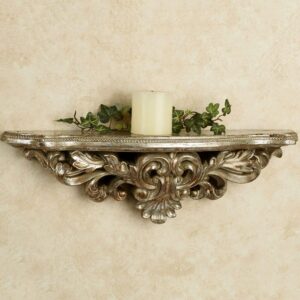 touch of class elisa beveled edge decorative wall shelf silver with gold 23 inches wide