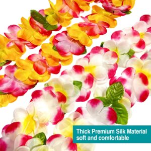 GoodUping 6 Count Thickened Hawaiian Leis, Perfect Luau Party Supplies for Summer Beach Vacations, Essential Party Decorations for Birthday, Graduation, and Wedding Celebrations