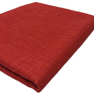 A-Express Faux Linen Fabric - Linen Type Material by The Yard with Backing - 57" Wide Linen Look Upholstery Fabric for Car Seats, Curtains, Tablecloth, Sewing, Bags - 1 Yard 57" x 36" Dark Red