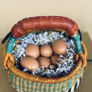 Bolga African Bolga Ghana Basket Fair Trade Ghana Baskets toys Egg baskets Orange (Mini : 7"-9")