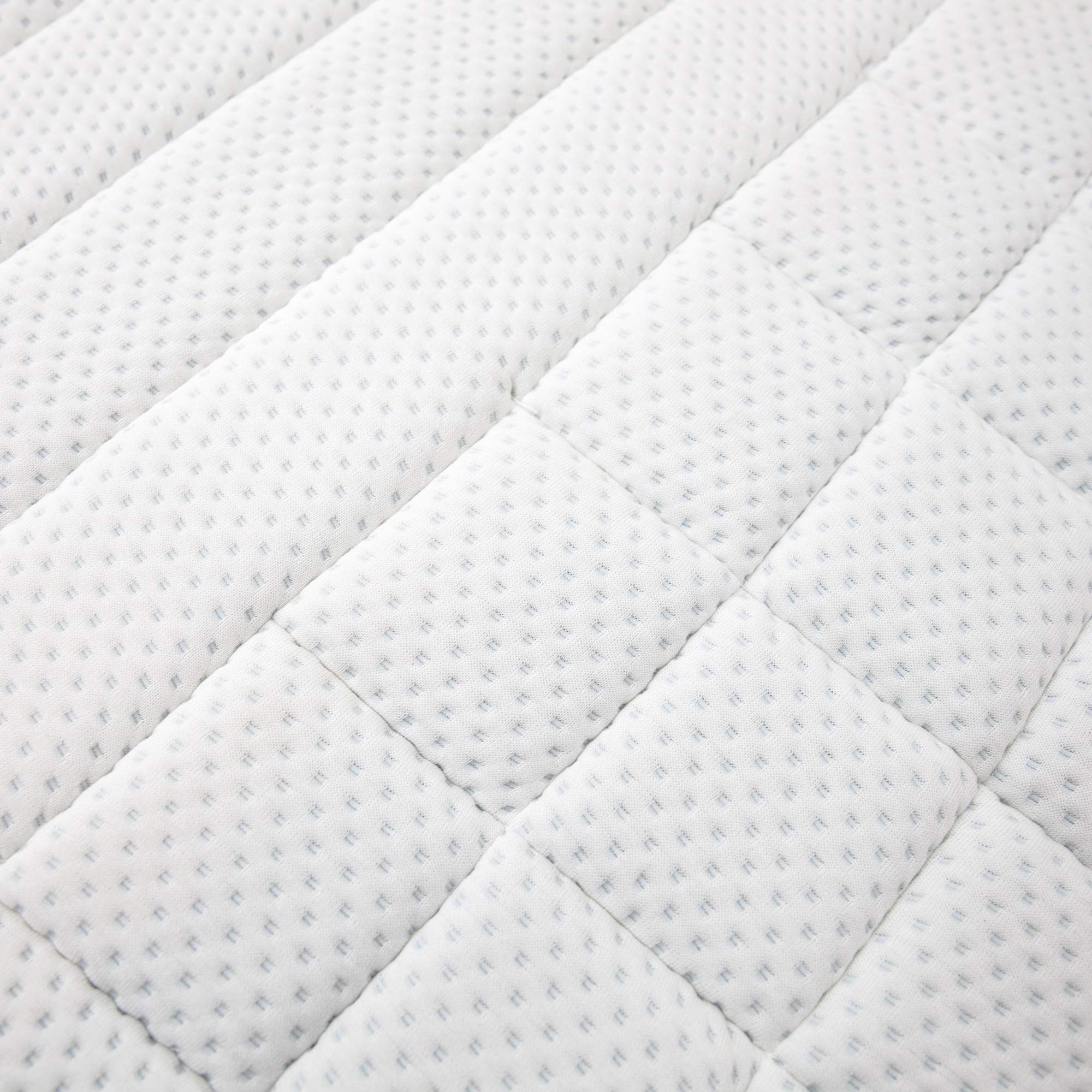 SensorPEDIC Euro Majestic 3-Zone Quilted Memory Foam 3-Inch Bed Topper, Full, White