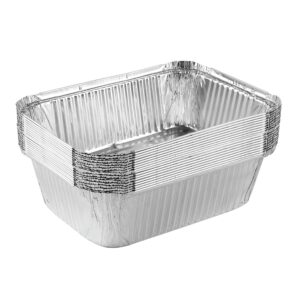 plasticpro disposable 5 lb aluminum takeout tin foil baking pans 7'' x 10'' x 3'' inch bakeware - cookware perfect for baking cakes,brownies,bread, meatloaf, lasagna, pack of 10