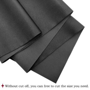 AOUXSEEM 11.8" x 52"(30cm x 132cm) Faux Leather Roll for Bows Earrings Handbag Wallet Purses Sewing Craft Making Handmade Synthetic Fabric (Classic Black)