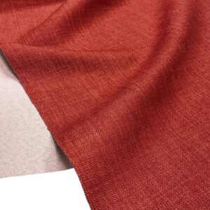 A-Express Faux Linen Fabric - Linen Type Material by The Yard with Backing - 57" Wide Linen Look Upholstery Fabric for Car Seats, Curtains, Tablecloth, Sewing, Bags - 1 Yard 57" x 36" Dark Red