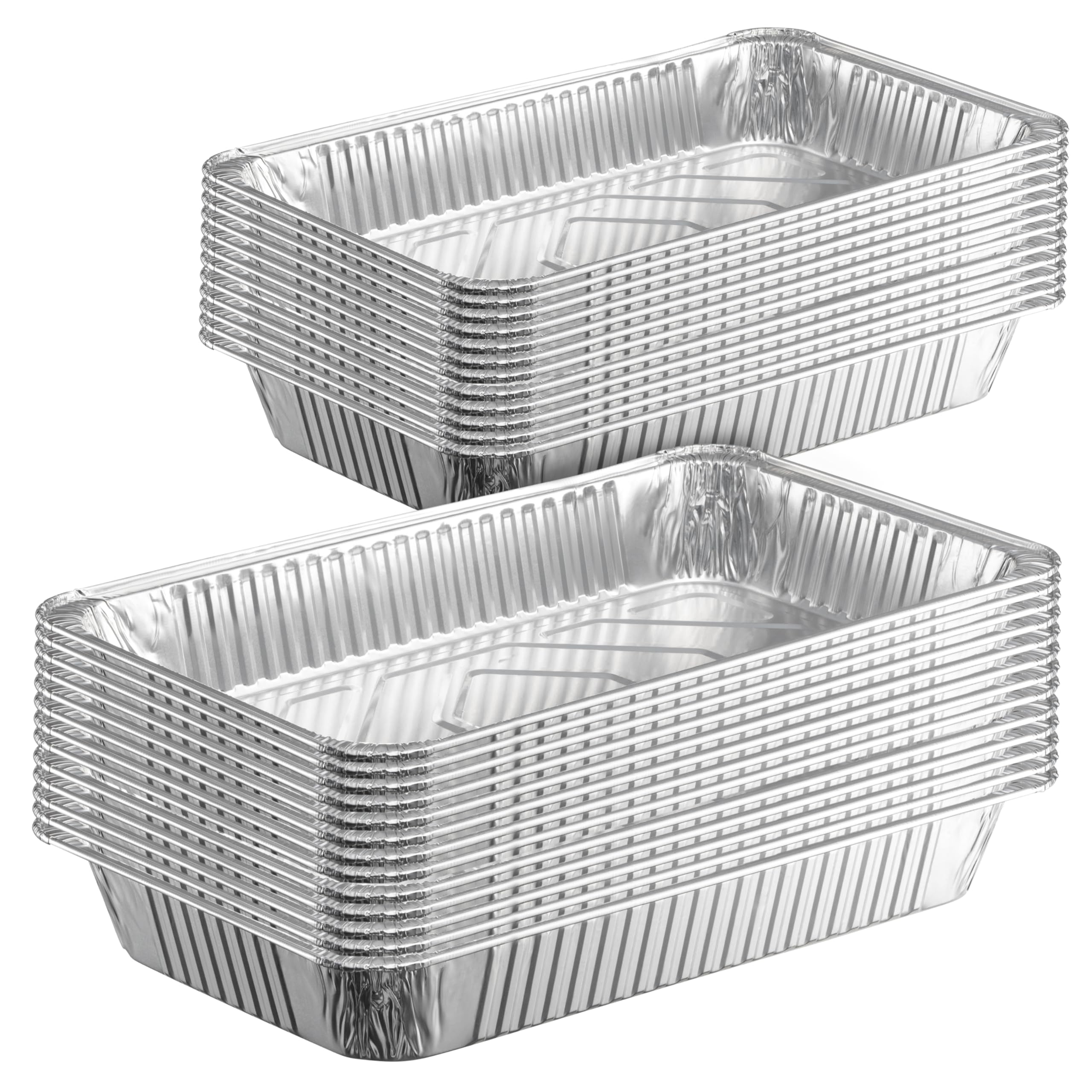 Tiger Chef Aluminum Foil Pans - Full Size Deep Roasting Pan 21x13 - Steam Table Pans - Pack of 30