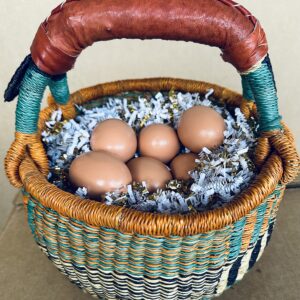 Bolga African Bolga Ghana Basket Fair Trade Ghana Baskets toys Egg baskets Orange (Mini : 7"-9")