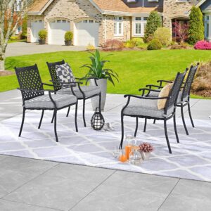 LOKATSE HOME 5-Piece Outdoor Patio Metal Dining Set