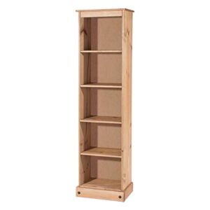 furniture dash - narrow bookshelf - corner shelf - storage cabinet - laundry room organization - shelves - 18.11" w, 7.87" d, 69.29" h - 24.21lb (antique brown)