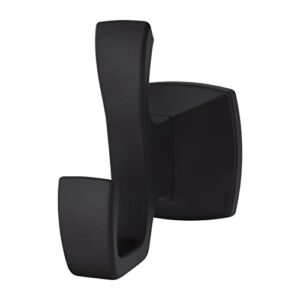 pfister venturi towel hook, bathroom towel hook, wall-mounted, screw-in, matte black finish, brhvnc0b