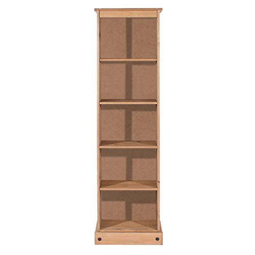 Furniture Dash - Narrow Bookshelf - Corner Shelf - Storage Cabinet - Laundry Room Organization - Shelves - 18.11" W, 7.87" D, 69.29" H - 24.21lb (Antique Brown)