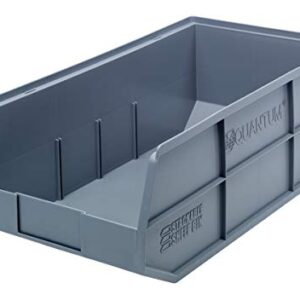 Quantum Storage K-SSB485GY-3 3-Pack Stackable Plastic Shelf Bin, 20-1/2" x 11" x 7", Gray