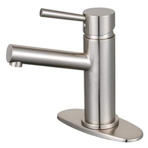 fauceture ls8428dl concord single-handle bathroom faucet with push pop-up, brushed nickel