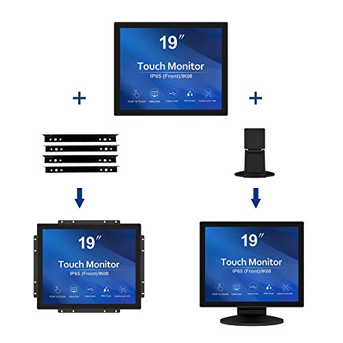 GreenTouch 19 inch Ultra Slim Touch Open Frame Monitor, HDMI/VGA/DVI Interface, 1280 x 1024 Resolution, Industrial Touch Display