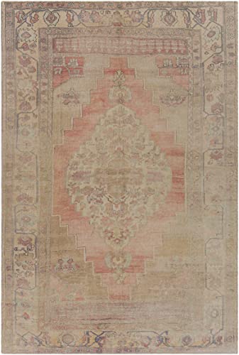 Hauteloom Holliday Living Room, Bedroom Area Rug - Traditional - Blue, Beige, Orange - 5' x 7'6"