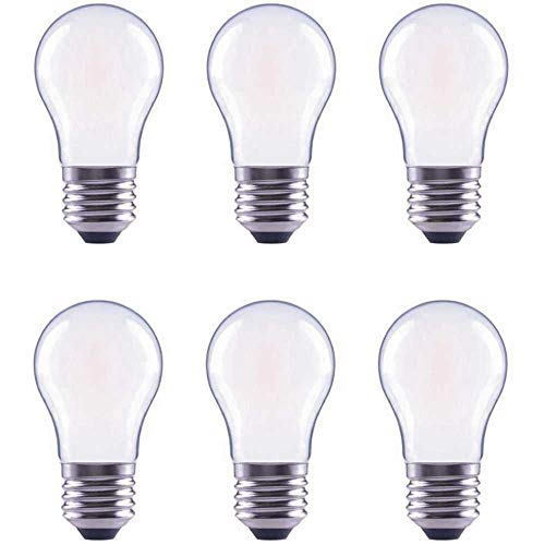 EcoSmart 40-Watt Equivalent A15 Dimmable Frosted Glass Filament Vintage LED Light Bulb in Soft White (6-Pack)