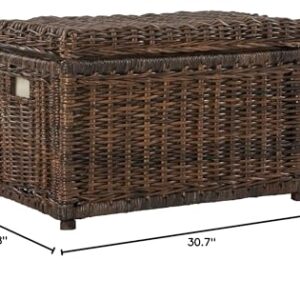 Misc 30" Wicker Storage Trunk Brown Rattan