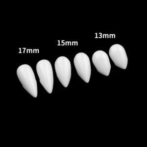 FINGOOO Halloween Vampire Teeth,3 Pairs Horror False Teeth for Halloween,Cosplay Party Favors