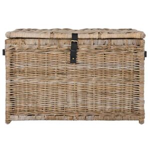 Misc 35" Wicker Storage Trunk Gray Rattan