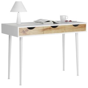 sogesfurniture Writing Computer Desk Modern with 3 Drawers, Makeup Vanity Table, Writing Study Desk for Home Office, Dressing Table