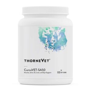 thornevet curcuvet-sa50 – joint, muscle, liver & gi support for small dogs & cats, 90 soft chews