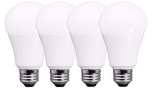 tcp rla7550nd4 eco$ave led light bulb, a19 shape, 4 count (pack of 1), daylight