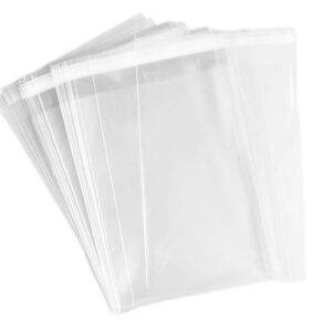 delatanus thick 6''x 9'' clear cellophane bags 1.6-mil,fits a9 envelopes 6x9 inch art work cards photos candy treats bakery cookie clear cello plastic sleeve(100 count)