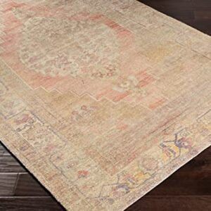 Hauteloom Holliday Living Room, Bedroom Area Rug - Traditional - Blue, Beige, Orange - 5' x 7'6"