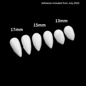 FINGOOO Halloween Vampire Teeth,3 Pairs Horror False Teeth for Halloween,Cosplay Party Favors