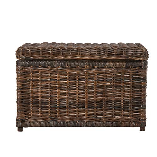 Misc 30" Wicker Storage Trunk Brown Rattan