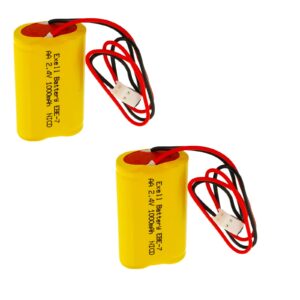 (2-pack) emergency/exit lighting battery fits and replaces dual-lite cv3rew kaufel 850.0061 fx2e fc2e 0120822 lxurwe cvd2rew scsrwe cvd2rebn dl012-0822 2kr600aah49 0120822 12-790