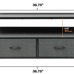 Sorbus TV Stand Dresser with 2 Drawers - Television Riser Chest with Storage - Bedroom, Living Room, Closet, & Dorm Furniture