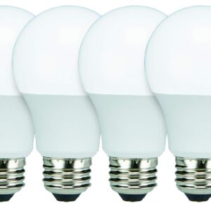 TCP L9A19D1527K4 LED 60 Watt Equivalent | Light Bulbs, A19 Shape, Soft White, 4 Count