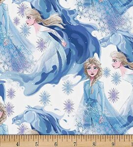 disney frozen cotton fat quarter - elsa in her element (great for quilting, sewing, craft projects, throw pillows & more) 18" x 22" fat quarter (pack of 2)