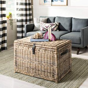 Misc 35" Wicker Storage Trunk Gray Rattan