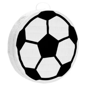 BLUE PANDA Soccer Ball Pinata for Sports Themed Birthday Party Decorations, Small (12.6 x 3.0 x 12.6 Inches)