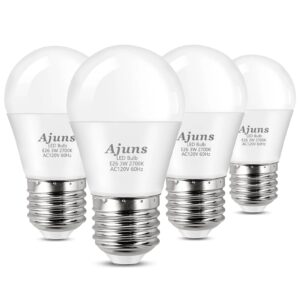 ajuns led bulb 3w equivalent 25 watt light bulbs，120v ceiling fan light bulbs table lamp bulb warm white 2700k led energy saving bulb e26 base, suitable for home 4 pack