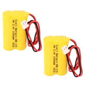 (2-pack) emergency/exit lighting battery fits and replaces custom-179 custom179 bel-179 bel179 exitronix 10010036 exitronix 10010034 p/n6200rp 6200rp 6200 rp